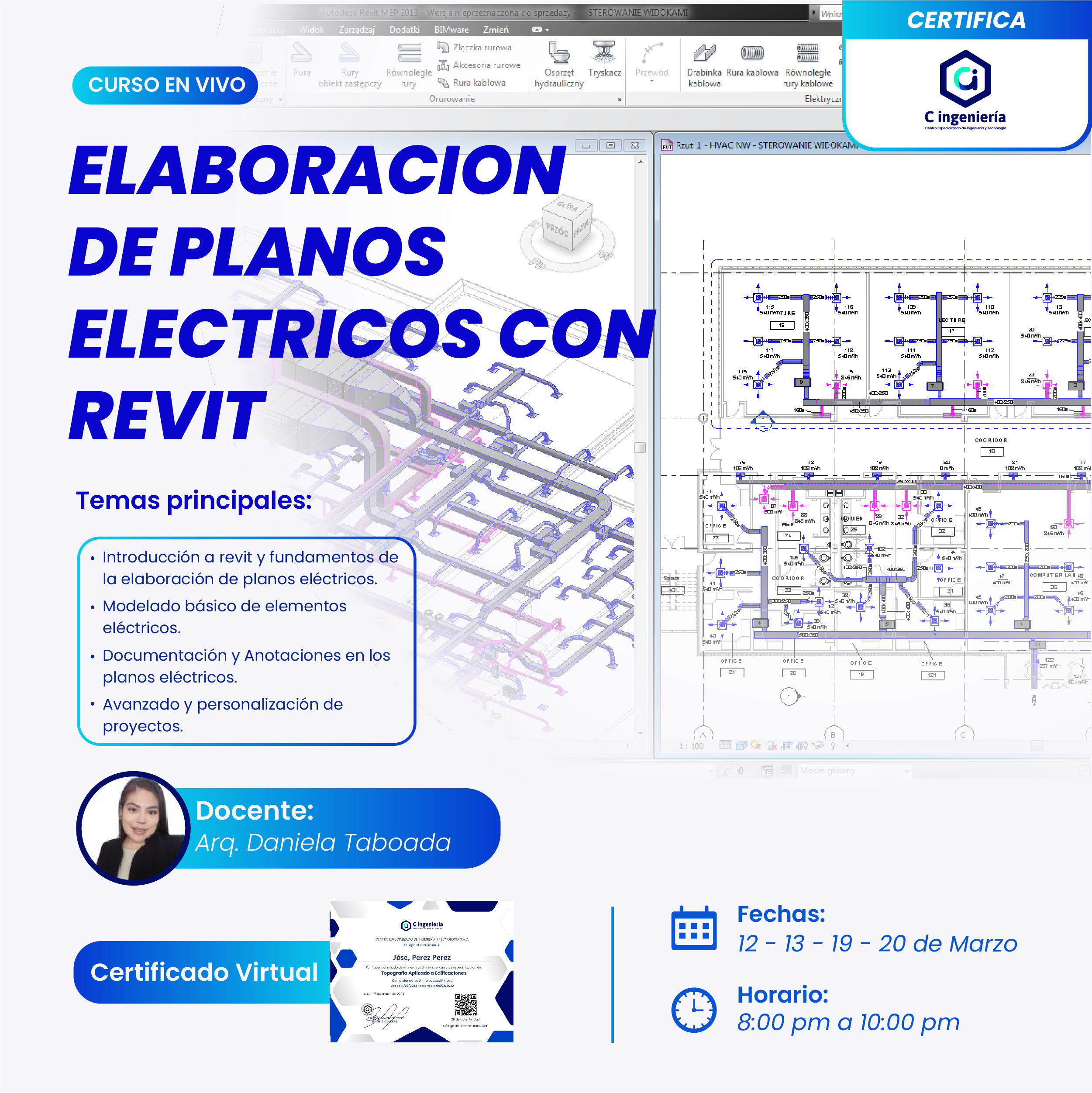 Curso - ELABORACIÓN DE PLANOS DE ELECTRICOS CON REVIT - C-Ingeniería